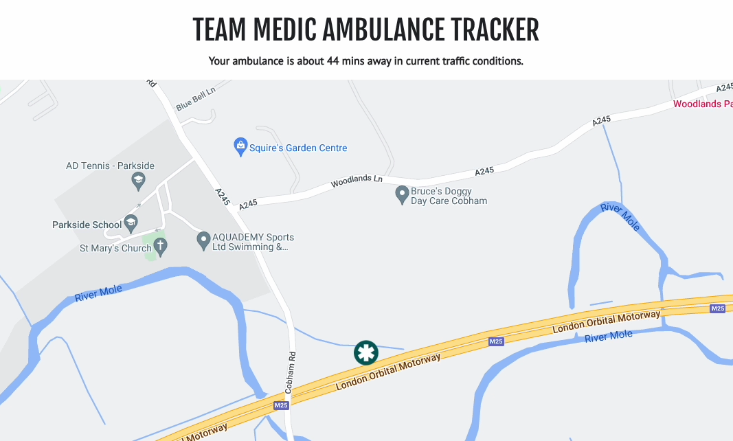 Live ambulance tracking with Team Medic – Real-time journey updates
